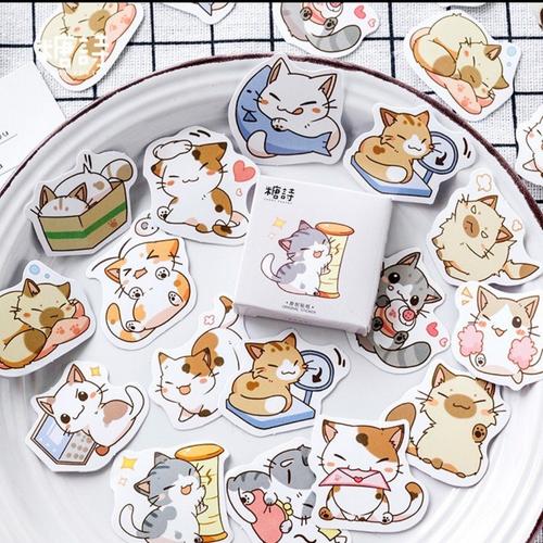 Jual Sticker Stiker Cute Animal Hewan Kucing Lucu Beruang 45 pcs ...