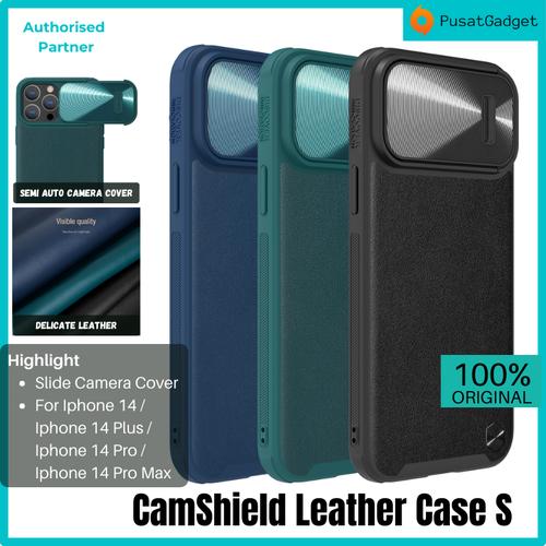 Jual Case Iphone 14/Plus/Pro/Pro Max CAMSHIELD LEATHER S Camera Casing ...