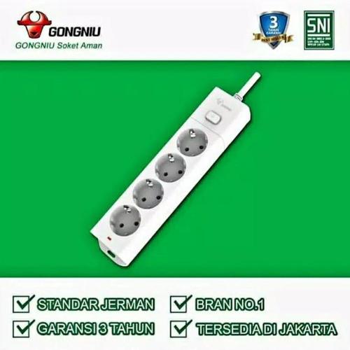 Jual Stop Kontak Single 4 Lubang Gongniu G1040 Kabel 3 Meter SNI Resmi - Jakarta Barat ...