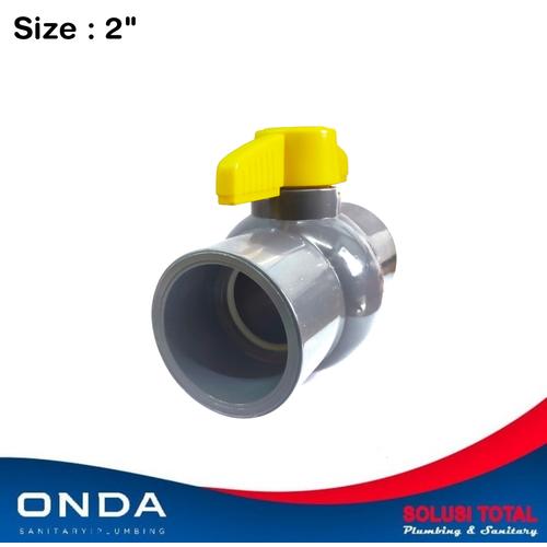 Jual Ball Valve PVBG 2 " polos 2 Inch Stop Kran PVC ONDA - Jakarta ...