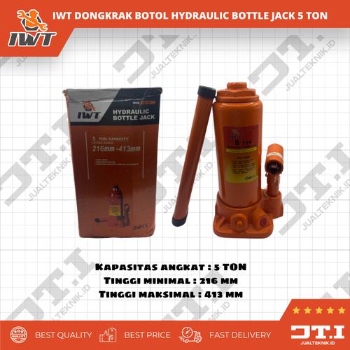 Jual IWT Dongkrak Botol 5 Ton Hydraulic Bottle Jack Mobil - Jakarta ...