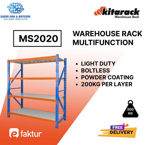 Jual WAREHOUSE RACK KITARACK MS2020 2 METER RAK GUDANG LIGHT DUTY 4 ...