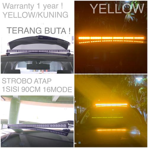 Jual LAMPU LED STROBO ATAP 90 CM 1 SISI 16 MODE 6 BAR LED KUNING 12-36V ...