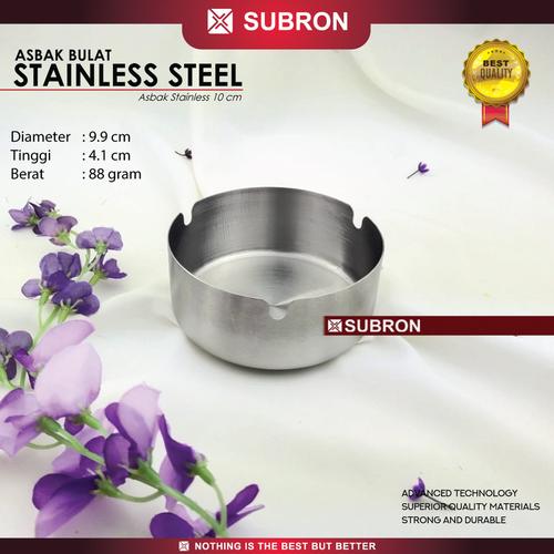 Jual SUBRON ELEGANT ASBAK DIAMETER 10CM BULAT STAINLESS STEEL - Kota ...
