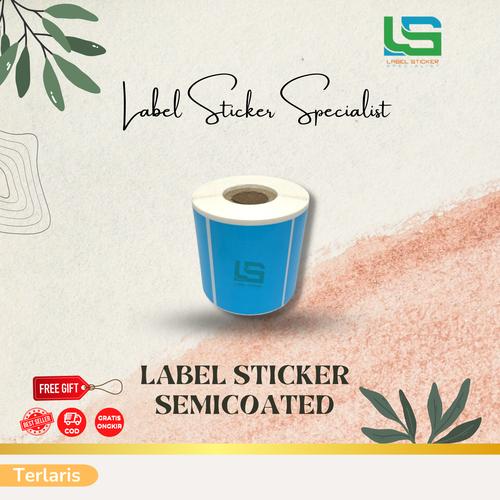 Jual LABEL STICKER BARCODE 70X50 MM LABEL SEMICOATED 7X5 CM BLUE 500 ...