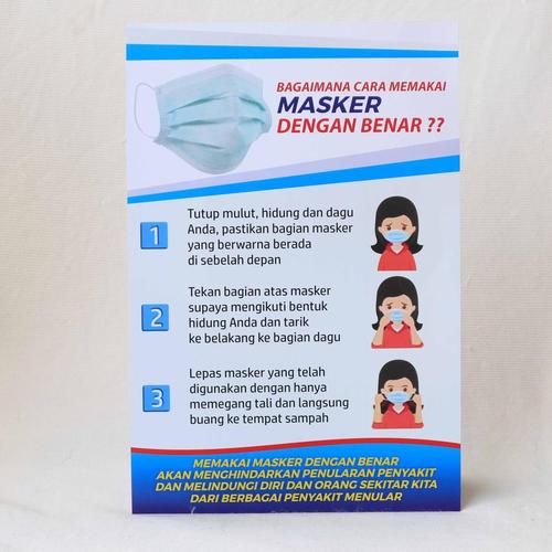 Jual Poster Cara Pakai Masker, Poster Edukasi Cara Memakai Masker yang ...