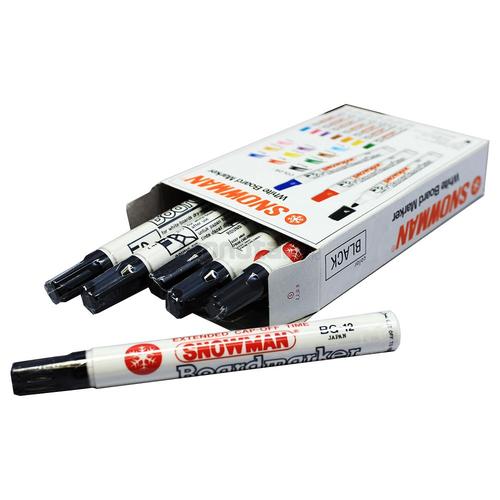 Jual Whiteboard Marker BG12-Spidol Hitam/black Snowman Spidol Papan ...