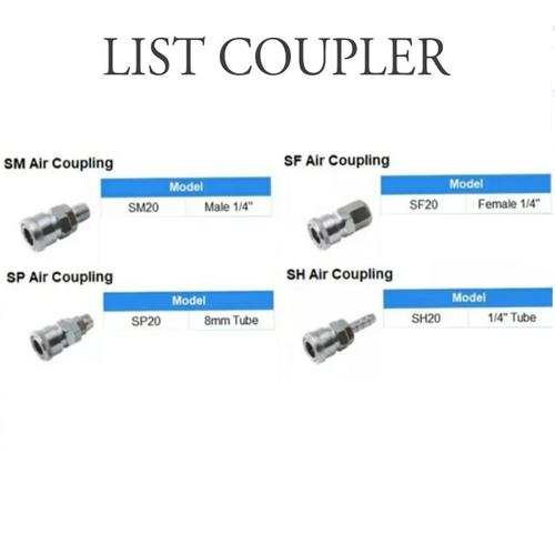 Jual COUPLER SM20 SF20 SH20 SP20 DRAT SAMBUNGAN SELANG ANGIN KOMPRESOR ...