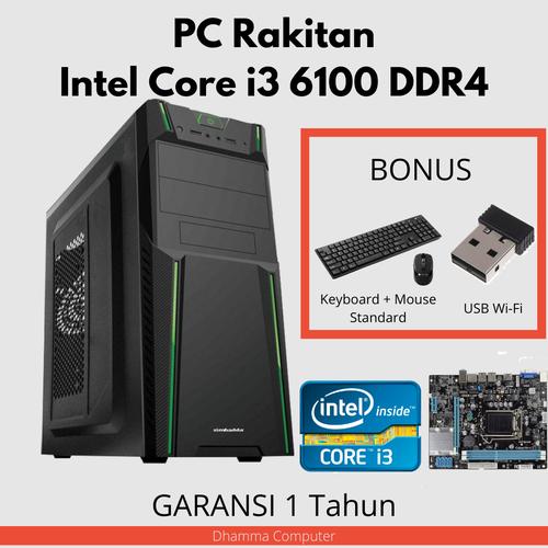 Jual PAKET CPU / PC RAKITAN Komputer Kantor Intel Core i3 6100 DDR4 Gen ...