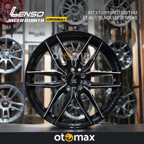Jual Velg Mobil Lenso Jager Quinta Original Ring 17 H10 Black Edge ...