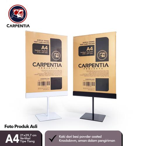 Promo Carpentia Stand Akrilik Kaki Besi /Tiang A4 Vertikal 21x29,7cm ...