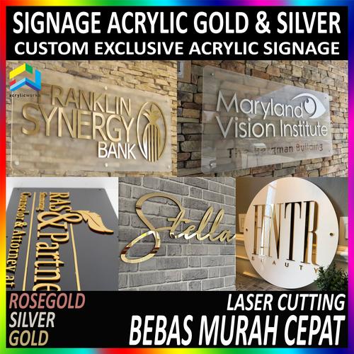 Jual Papan Nama - Signage Logo Tulisan Acrylic Mirror/Metallic ...