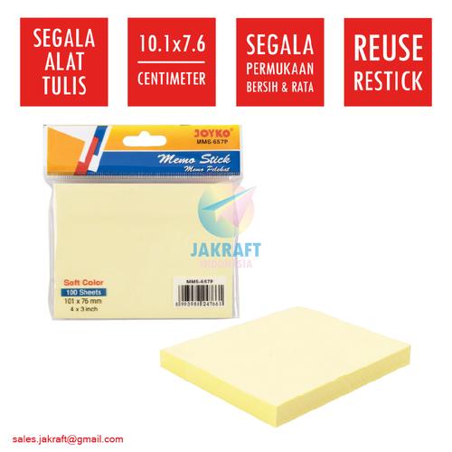 Jual Kertas Sticky Note JOYKO MMS-657P Soft Color isi 100 Memo Stick ...