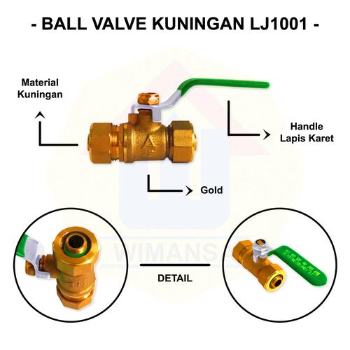 Jual BALL VALVE KUNINGAN 1/2 INCH GAGANG HIJAU LJ1001 - Kota Surabaya ...