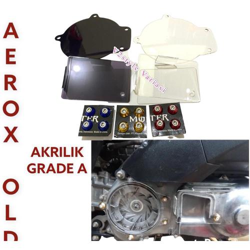 Jual COVER CVT AEROX OLD 155 LAMA TUTUP BAK MESIN AKRILIK GRADE A+ BAUT ...