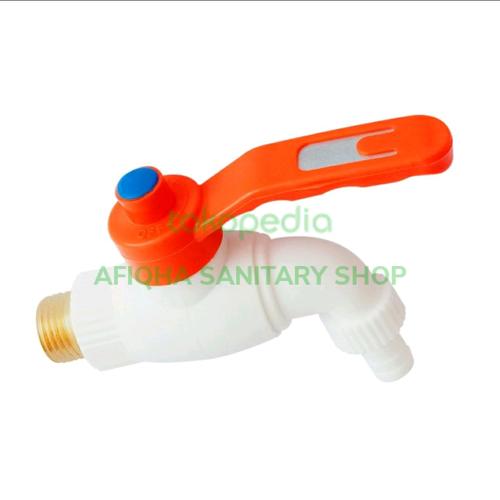 Jual PALING MURAH KRAN TAMAN JUMBO PVC DRAT KUNINGAN/KRAN AIR GARASI 1/ ...