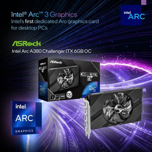 Jual ASROCK Intel Arc A380 Challenger ITX 6GB OC | ARC A380 6GB DDR6 ...