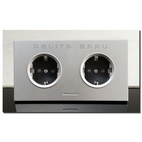 Jual Stop Kontak + Stop Kontak Panasonic Style Silver - Tanam/Inbow - 2 ...