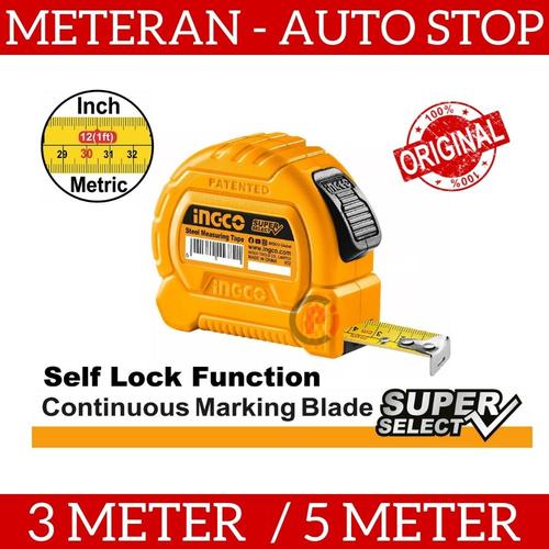 Jual INGCO Meteran Alat Ukur Panjang Model Polos Auto Stop 3 dan 5 ...