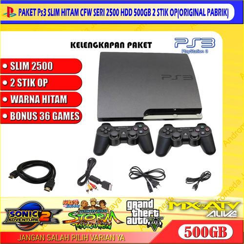 Jual PS3 Slim 500GB CFW Seri 25XX - 500GB 2 STIK OP - Jakarta Utara - Andromeda Jaya | Tokopedia