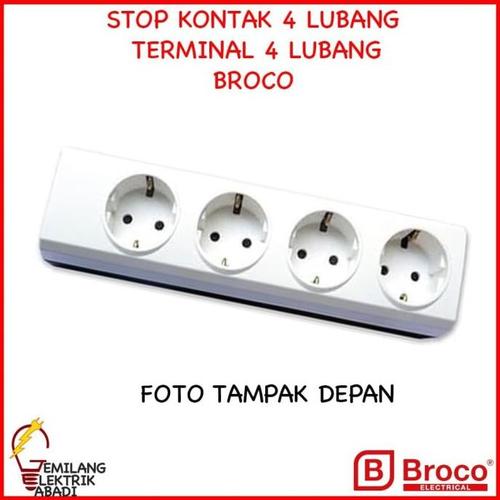 Jual STOP KONTAK BROCO 4 LUBANG OUTBOW TERMINAL BROCO COLOKAN LISTRIK ...