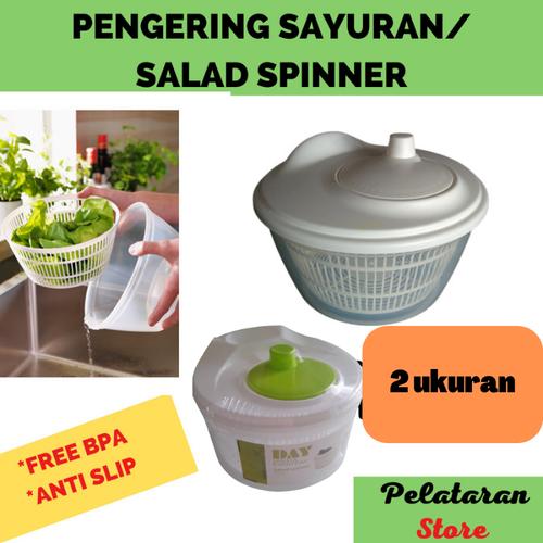 Jual Salad Spinner Wadah Pengering Sayuran Salad Putar TKG - Tutup ...