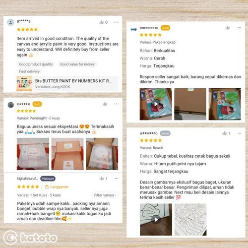 Jual Bts Tiny Tan Dynamite Paint By Numbers Rm Jin Suga J-Hope Jimin V ...