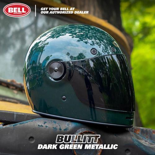Promo Helm Bell Bullitt Dark Green Metallic Full Face Retro - L Cicil 0 ...