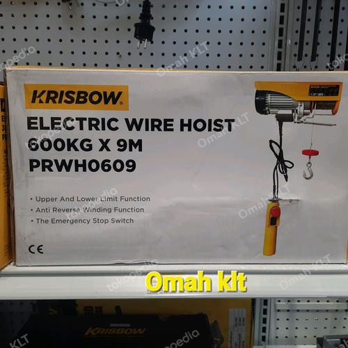Jual mesin derek katrol elektrik krisbow electric wire hoist reel 600 ...