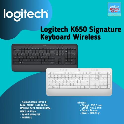Jual Logitech K650 K 650 Signature Keyboard Wireless Bluetooth Comfort ...