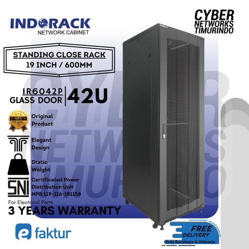 Jual CLOSE RAK INDORACK IR6042P 42U 600MM 19INCH RAK SERVER PERFORATED ...