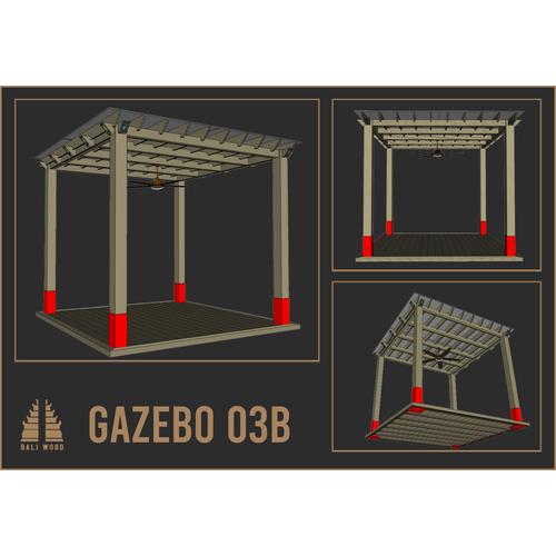 Promo Gazebo custom ukuran WPC anti rayap tahan outdoor Cicil 0% 3x ...