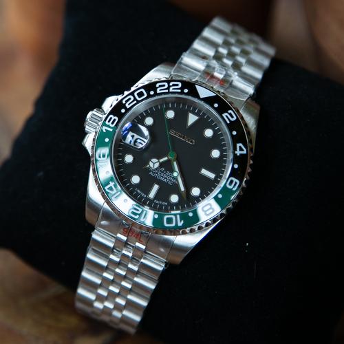 Jual Seiko mod submariner gmt sprite left crown NH35 NH36 - Jakarta ...