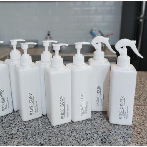 Jual botol kotak spray 500ml. aesthetic bottle refill laundry room ...