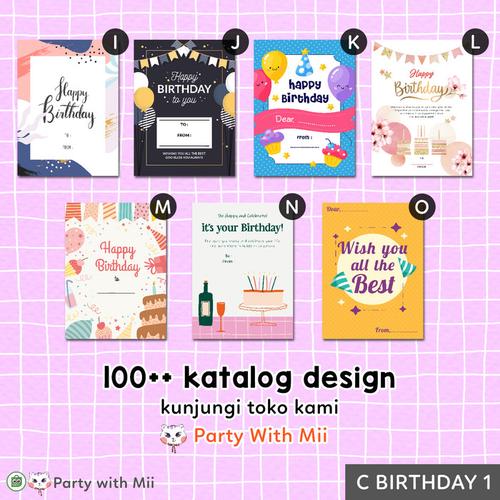Jual Kartu ucapan greeting card ULTAH BIRTHDAY ULANG TAHUN (variasi I-O ...