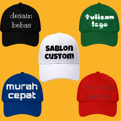 Jual TOPI BASEBALL DRILL CUSTOM SABLON DTF PLASTISOL TULISAN GAMBAR ...