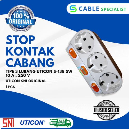Jual UTICON Stopkontak Arde on/off masing-masing S-128 SW / S-138 SW ...