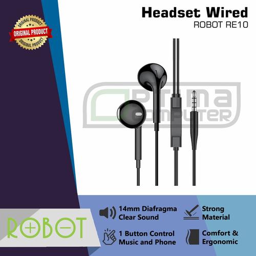 Jual Headset Wired ROBOT RE10 - Putih - Kota Balikpapan - Optima ...