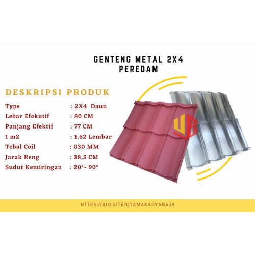 Jual GENTENG METAL 2X4 PEREDAM | MERAH MILENIUM - Kota Tegal - Toko ...