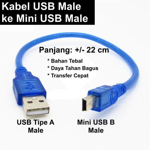 Jual KABEL DATA USB TIPE A MALE KE MINI USB TIPE B MALE - Kota ...