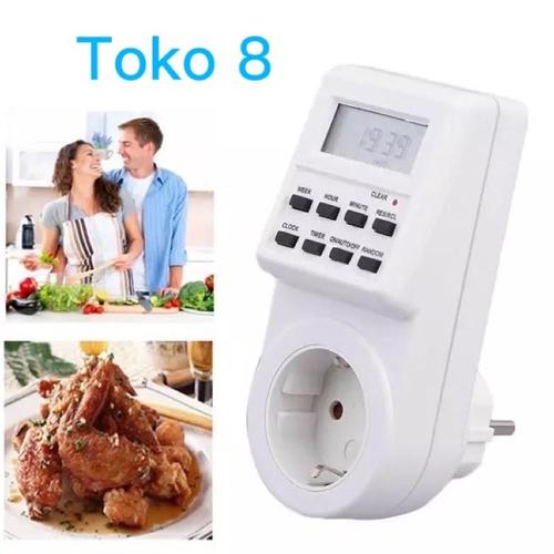 Jual stop kontak timer digital analog kaiser timer colok stop kontak ...