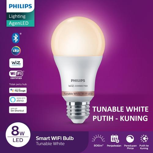 Promo PHILIPS Lampu Smart WiFi LED 9W Tunable White 9 watt bohlam bulb ...