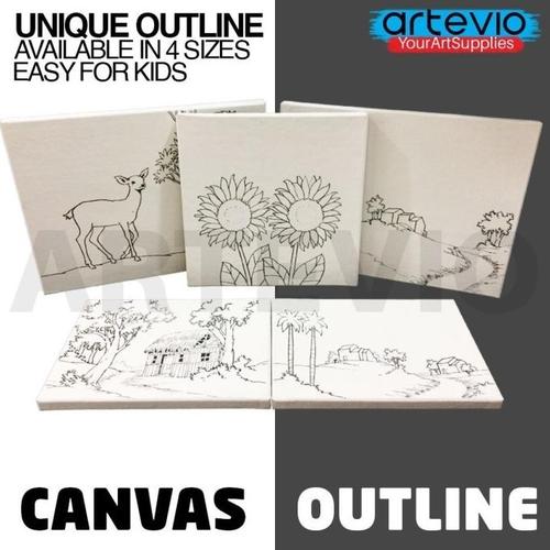 Jual Kanvas Lukis Outline Uk.30X20 Asli - Makanan - Kota Bandung ...