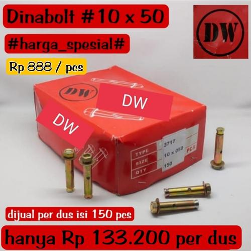 Jual Dynabolt Dinabolt M10 x 50 Harga Spesial Per Dus - Jakarta Pusat ...