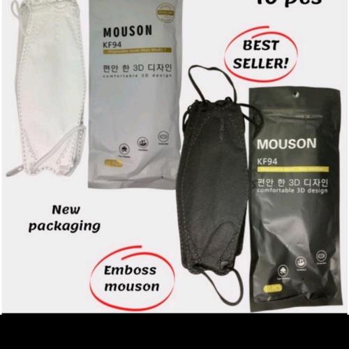 Jual masker kf94 mouson 4 ply premium face mask isi 10 pcs - Putih ...