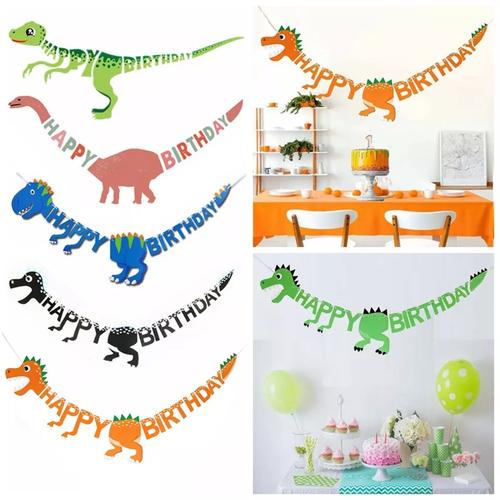 Jual Bunting Flag Happy Birthday Dinosaurus / Banner HBD Dino - Ds001 ...