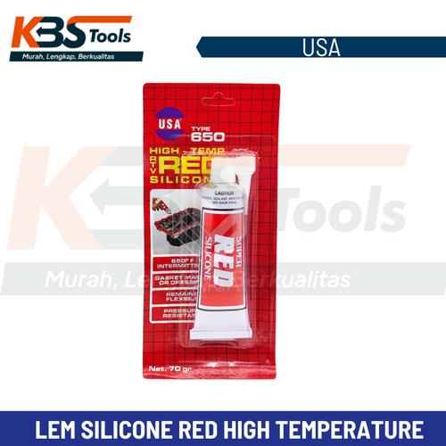 Jual Lem Silikon Tahan Panas RED USA 70 Gram - Lem Tribon Anti Bocor ...
