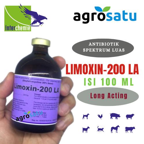 Jual Limoxin 200 LA 100ml Antibiotik Spektrum Luas Hewan Sapi Kambing ...