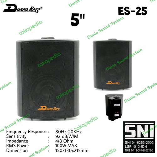 Jual speaker pasif dusen berg es25 / es 25 5inch original - Jakarta Barat - Dunia Sound System ...