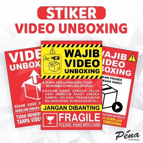 Jual Stiker Unboxing Video / Sticker Unboxing / Stiker Wajib Video ...